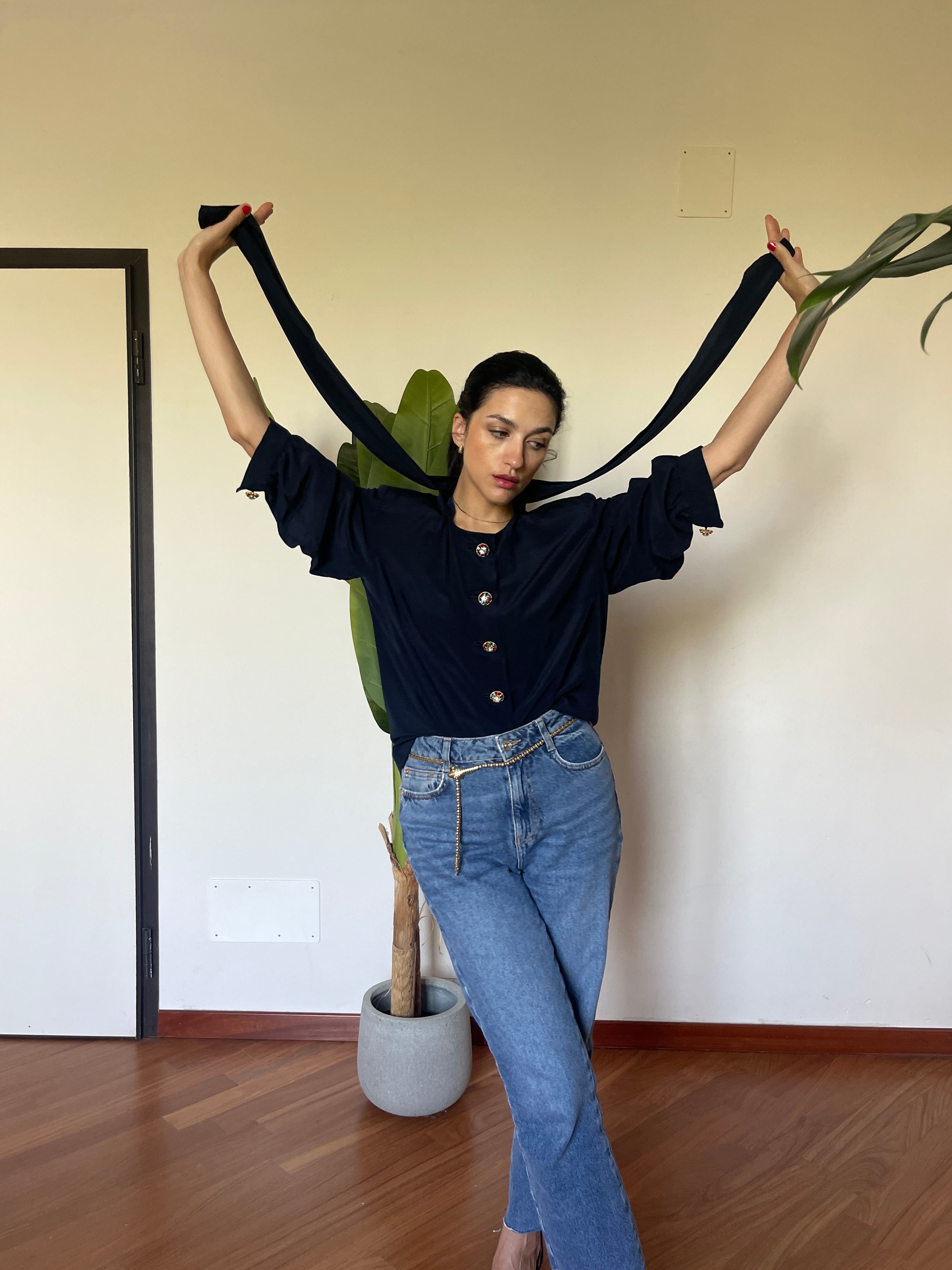 Deep Blue Precious blouse – cliobargellini